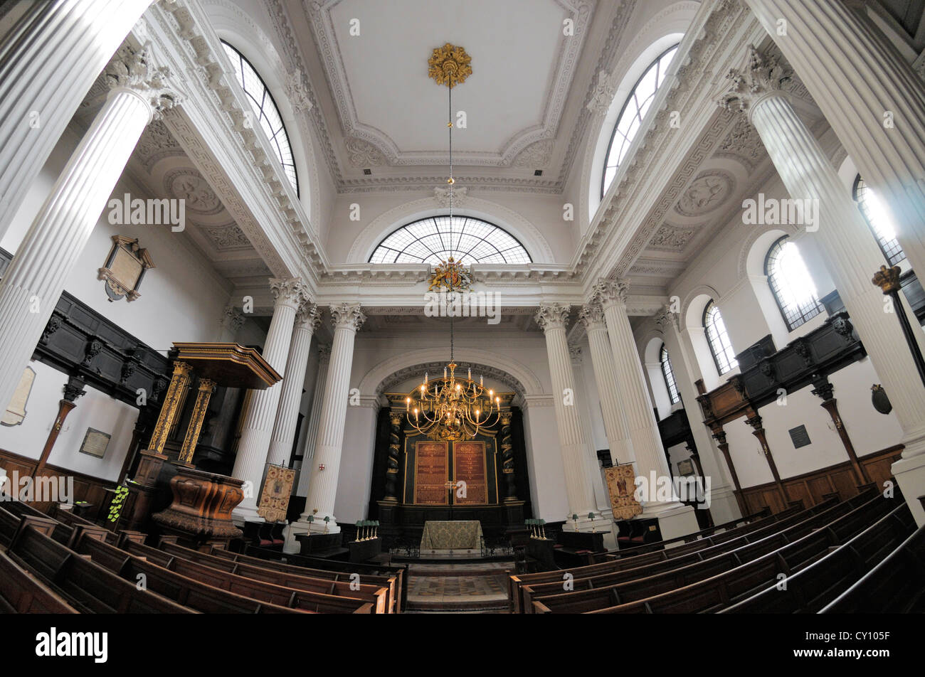London, England, UK. Parish Church of St Mary Woolnoth (Nicholas ...