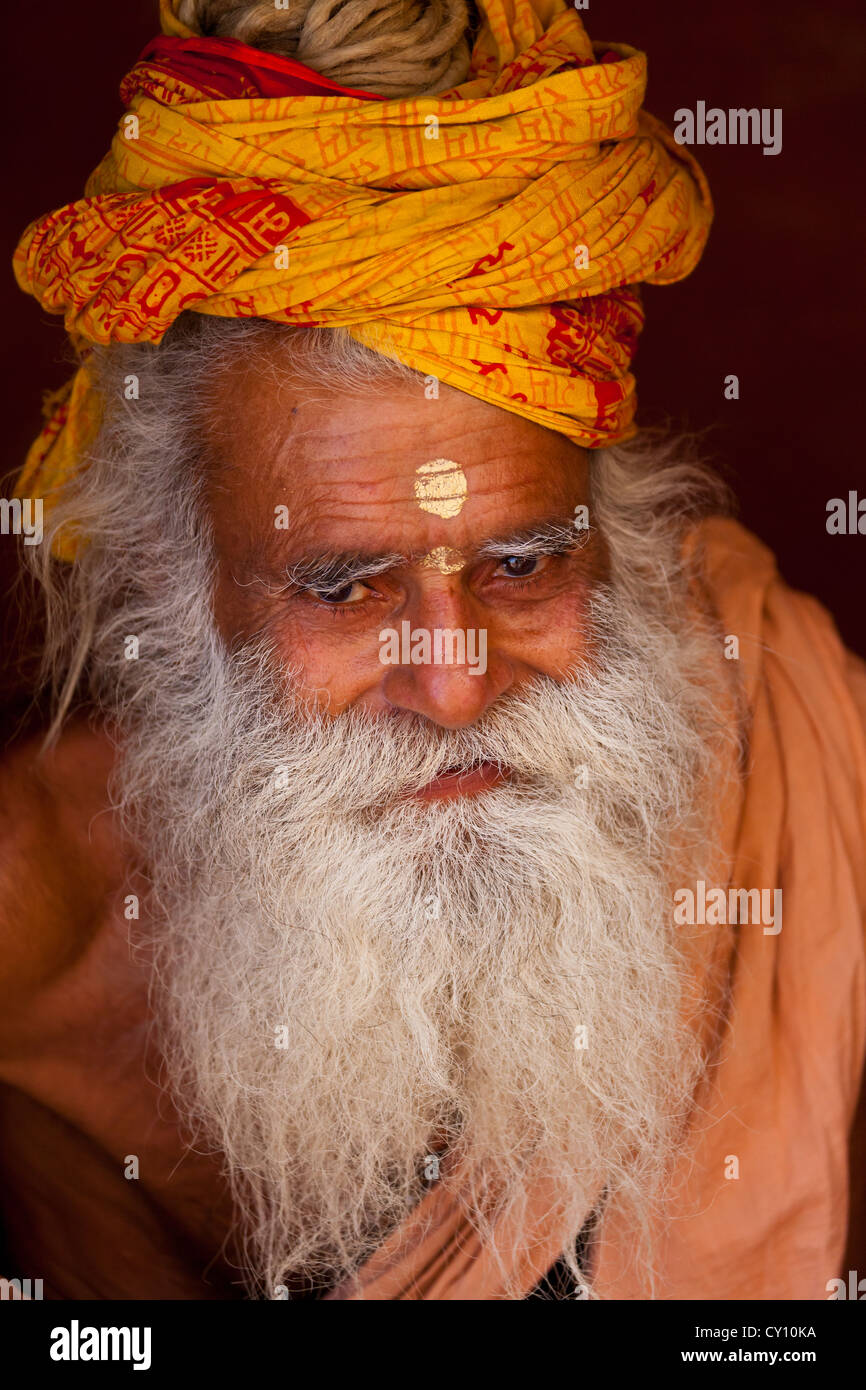 Holy Man in Varanasi, India Stock Photo - Alamy