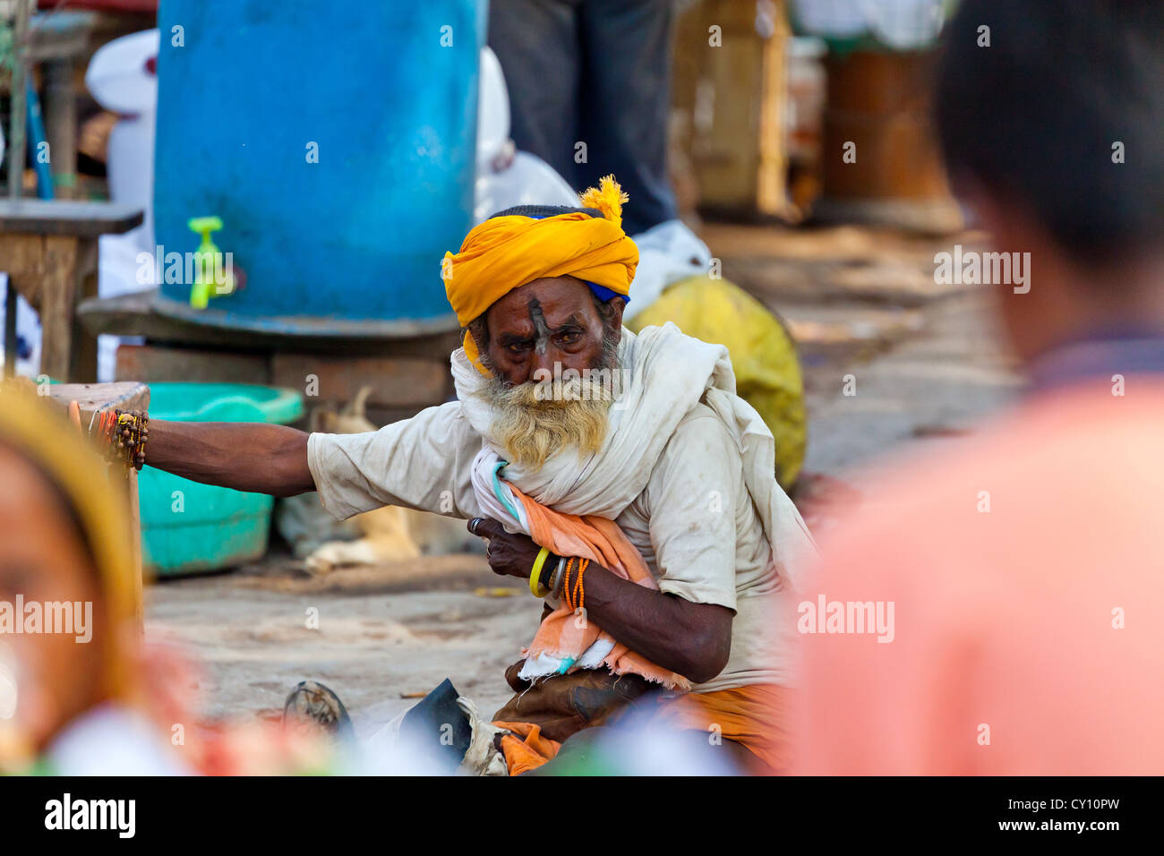 Holy Man in Varanasi, India Stock Photo - Alamy