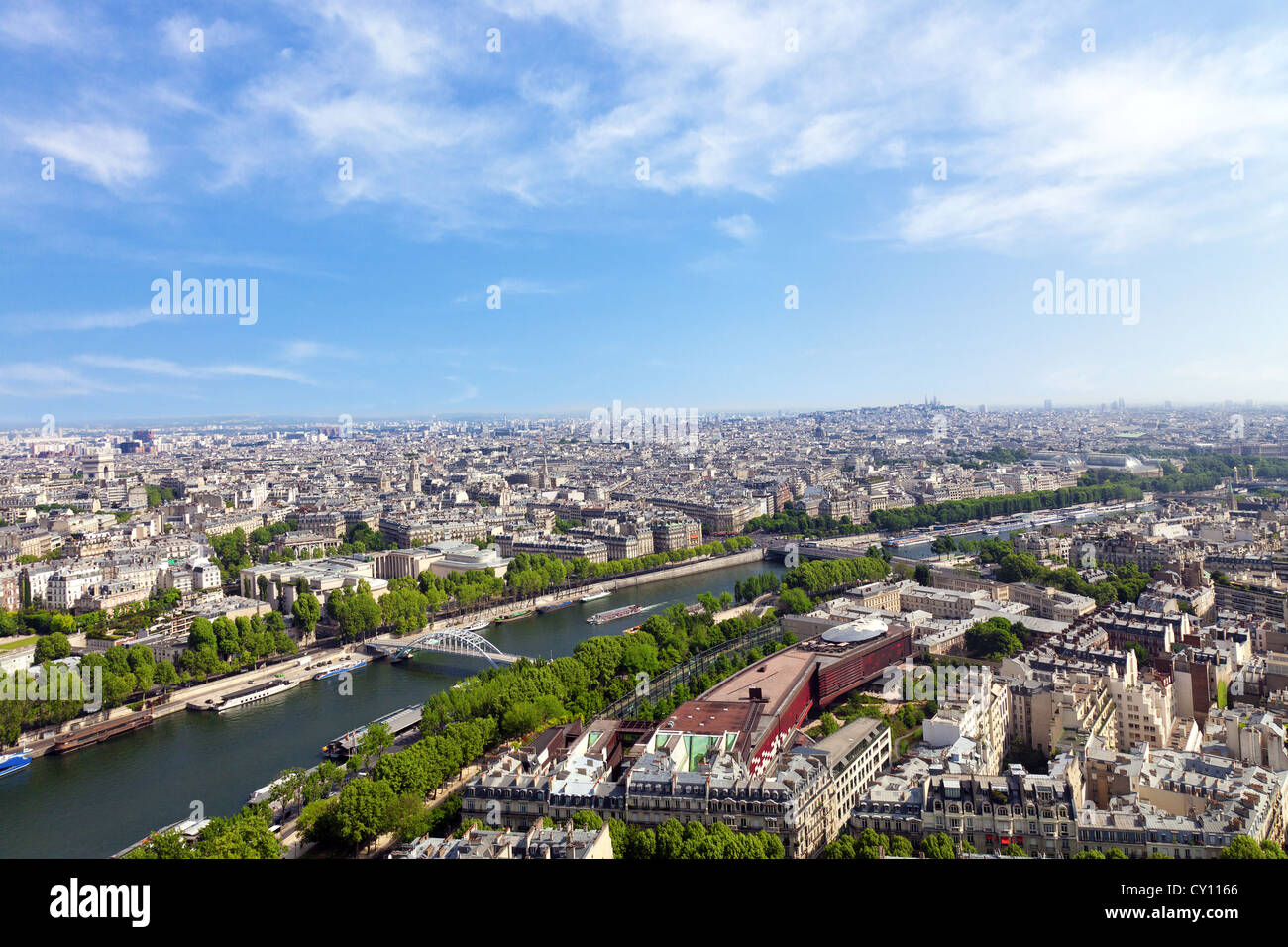 Aerial view of Paris architecture from the Eiffel tower Stock Photo - Alamy