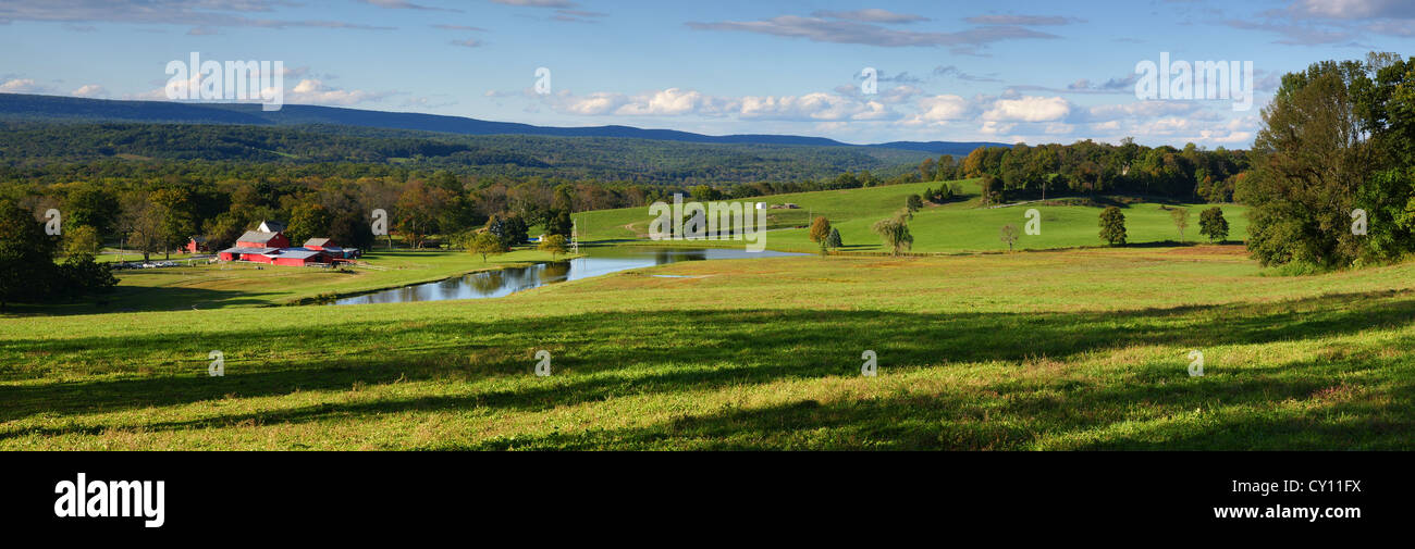 Panoramic photograph of farm land at Fairview Hill Road, Fredon ...
