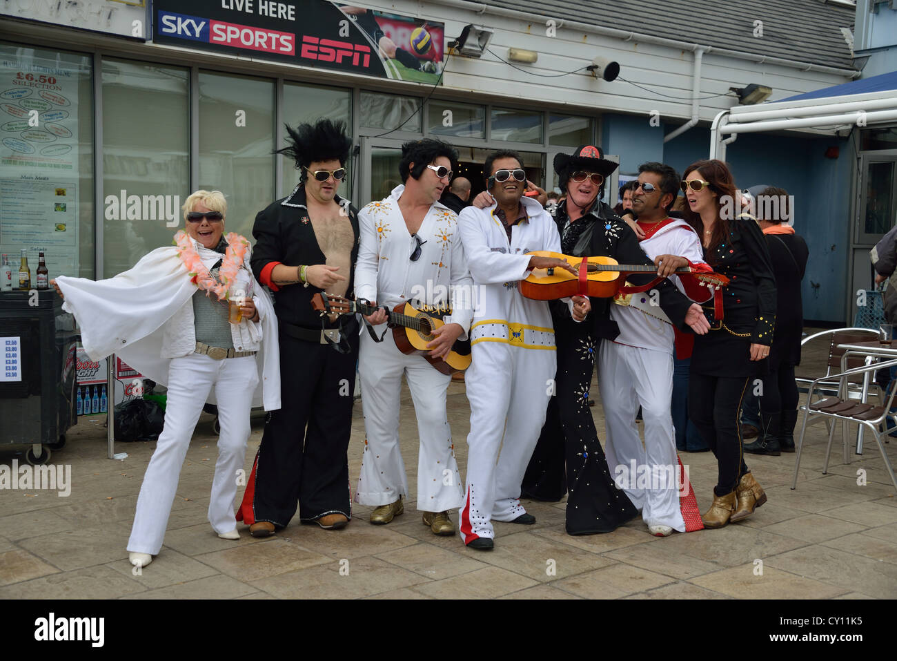 Elvis weekend at Porthcawl 2012 Stock Photo - Alamy