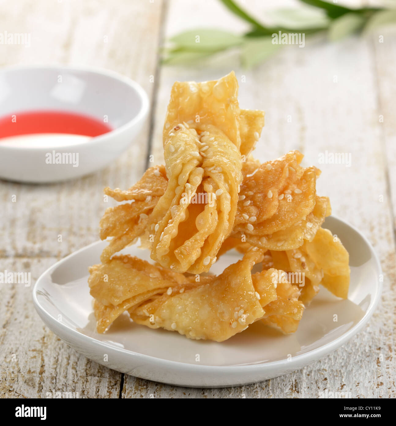 Sweet Asian Cookies With Sesame Seeds Stock Photo - Alamy