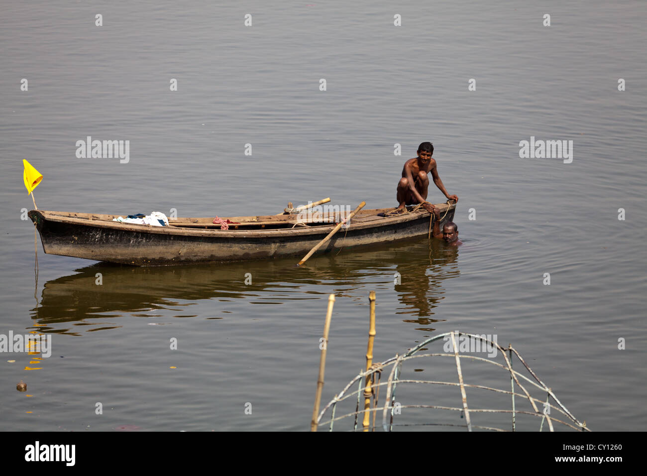 Boats on the River Ganges in Varanasi, India Stock Photo - Alamy