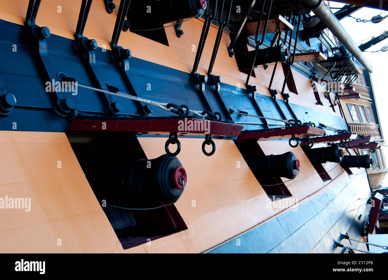 Port side of HMS Victory, Portsmouth Historic Dockyard Stock Photo - Alamy