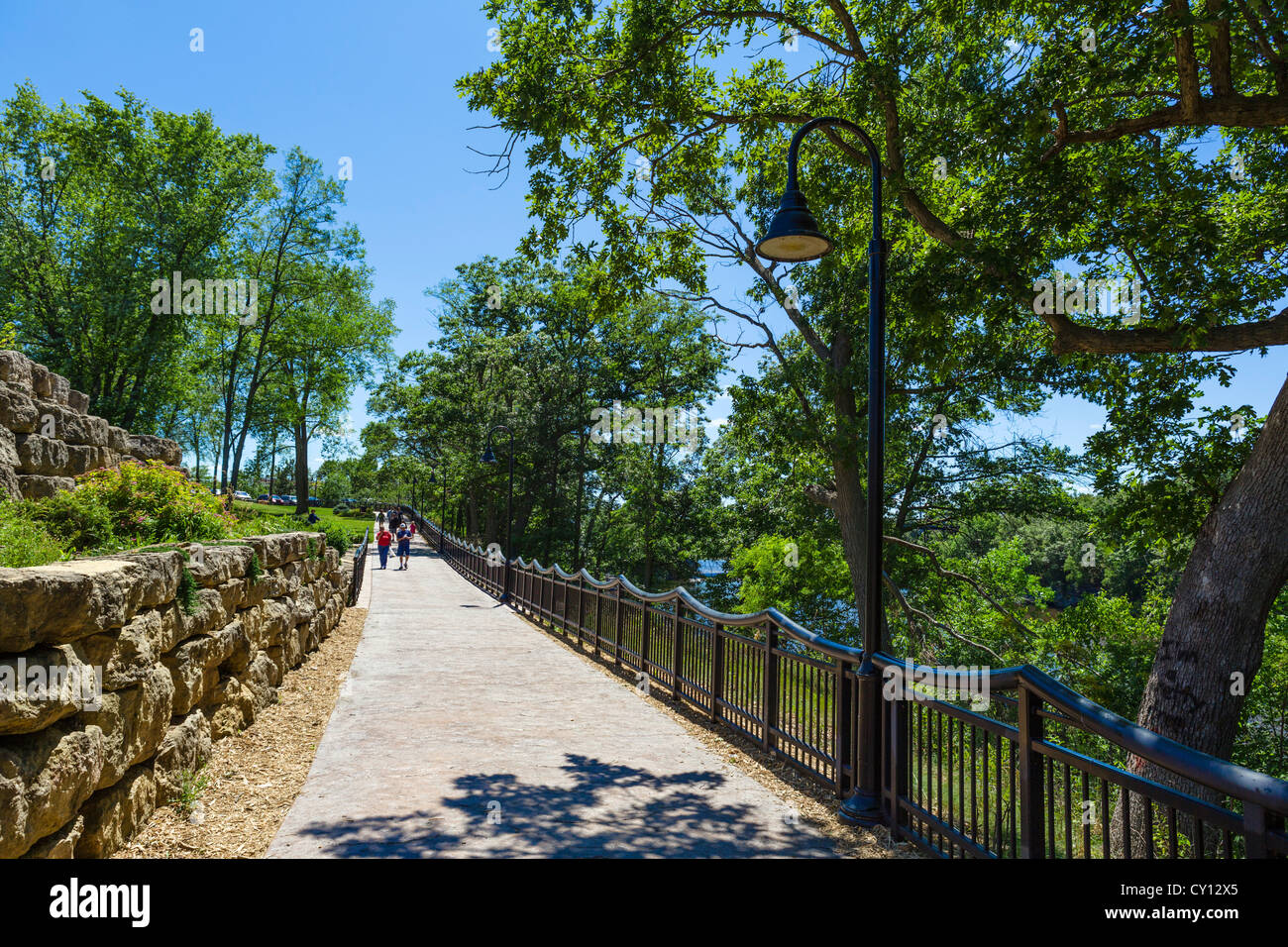 River Walk alongside the Wisconsin River in the popular resort of ...