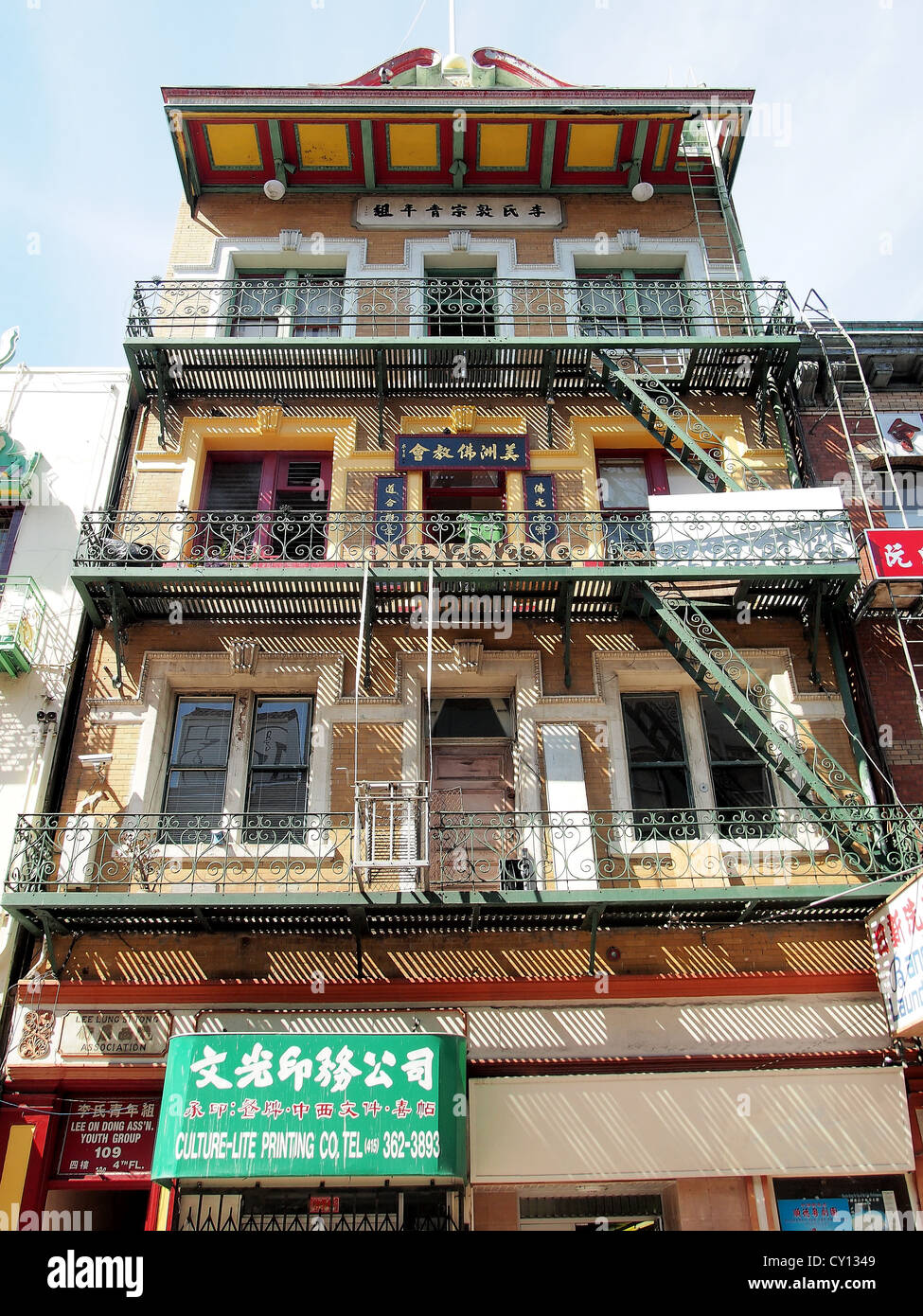 Front of Old Building In Chinatown, San Francisco, California, USA ...