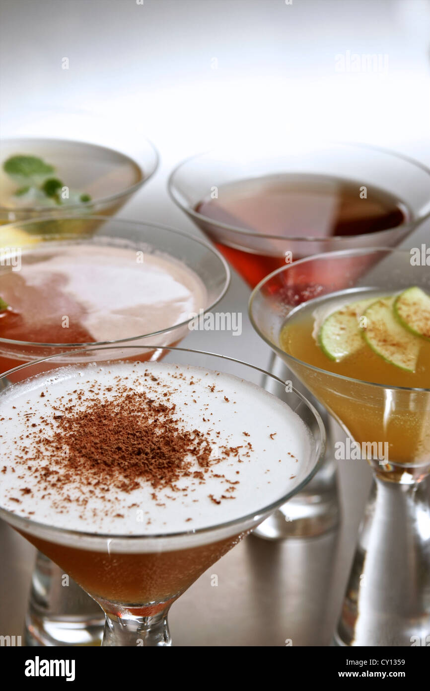Collection of cocktails together Stock Photo - Alamy