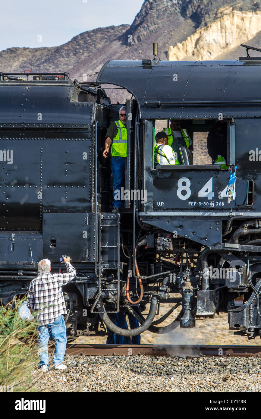Union Pacific 844 Steam Locomotive in Hazen Nevada Stock Photo - Alamy