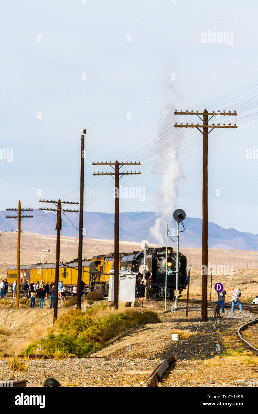 Union Pacific 844 Steam Locomotive in Hazen Nevada Stock Photo - Alamy