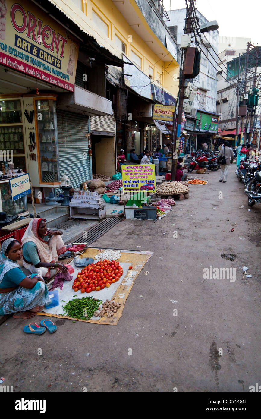 Scenery on a Market in Varanasi, India Stock Photo - Alamy