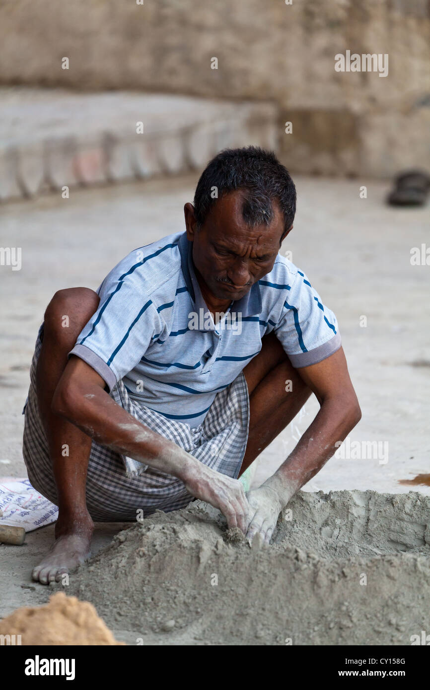 Indian Man at the Ghats in Varanasi, India Stock Photo - Alamy