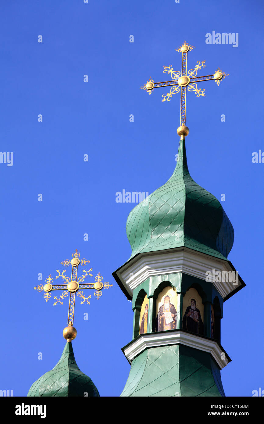 Ukraine, Kiev, Kyiv, orthodox church spires, cross Stock Photo - Alamy