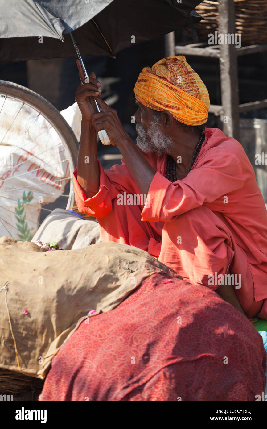 Indian Man at the Ghats in Varanasi, India Stock Photo - Alamy