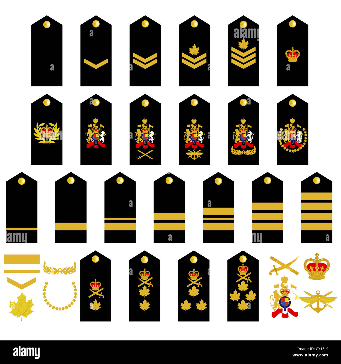 Epaulets military ranks insignia illustration Cut Out Stock Images ...