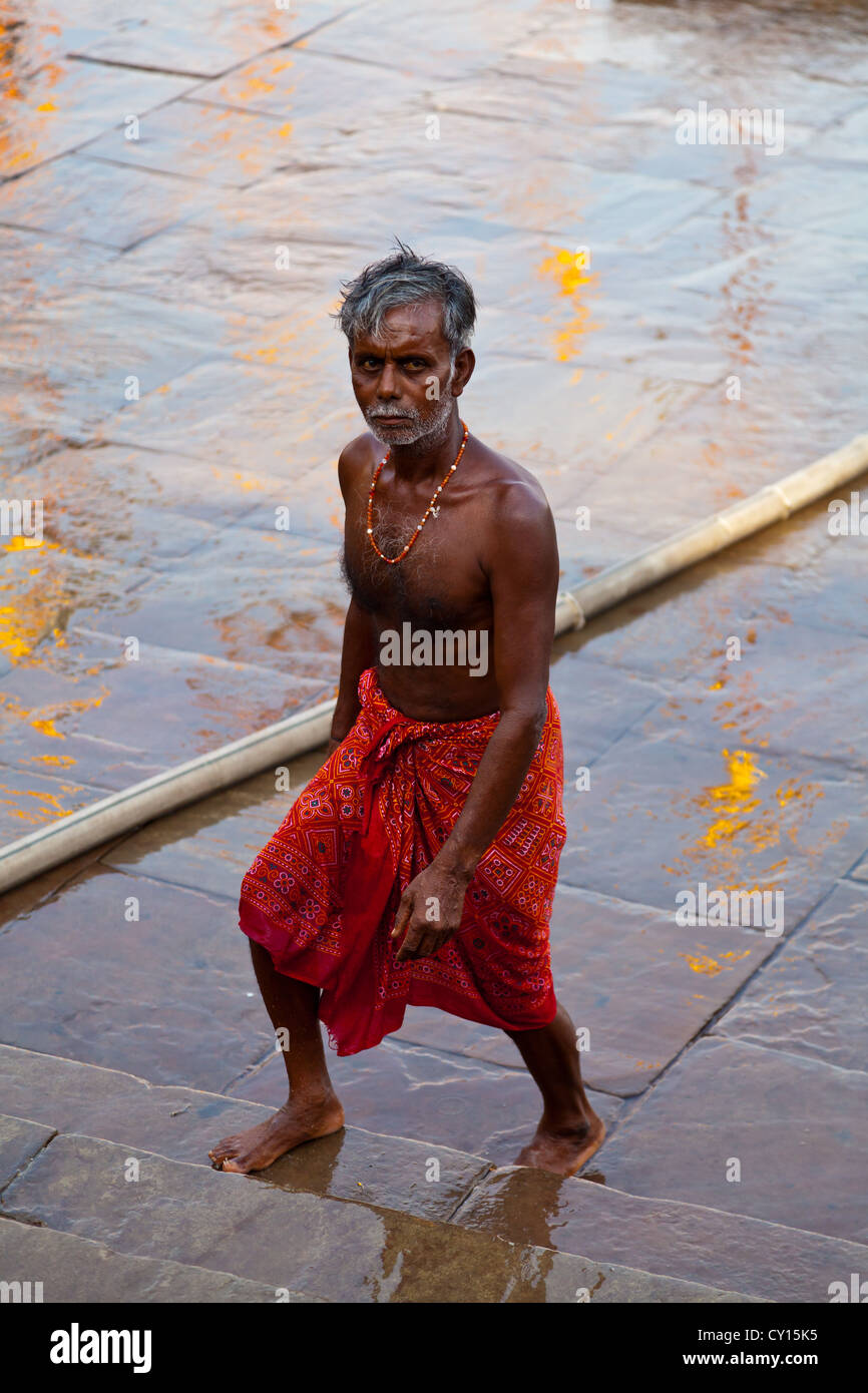 Indian Man at the Ghats in Varanasi, India Stock Photo - Alamy