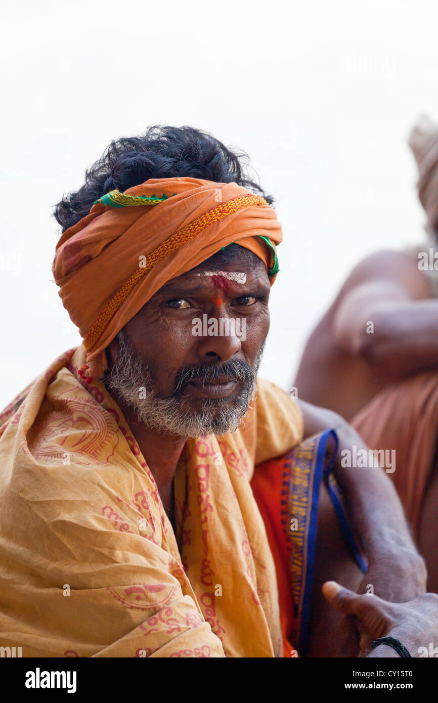 Portrait of a Man in Varanasi, India Stock Photo - Alamy