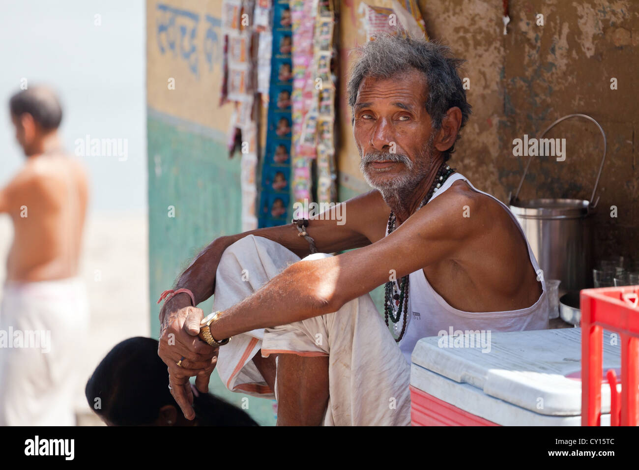 Portrait of a Man in Varanasi, India Stock Photo - Alamy