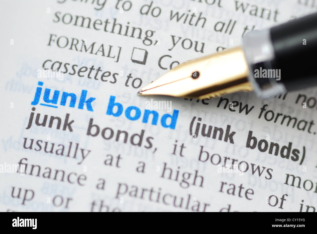 Junk bond - Dictionary Series Stock Photo - Alamy