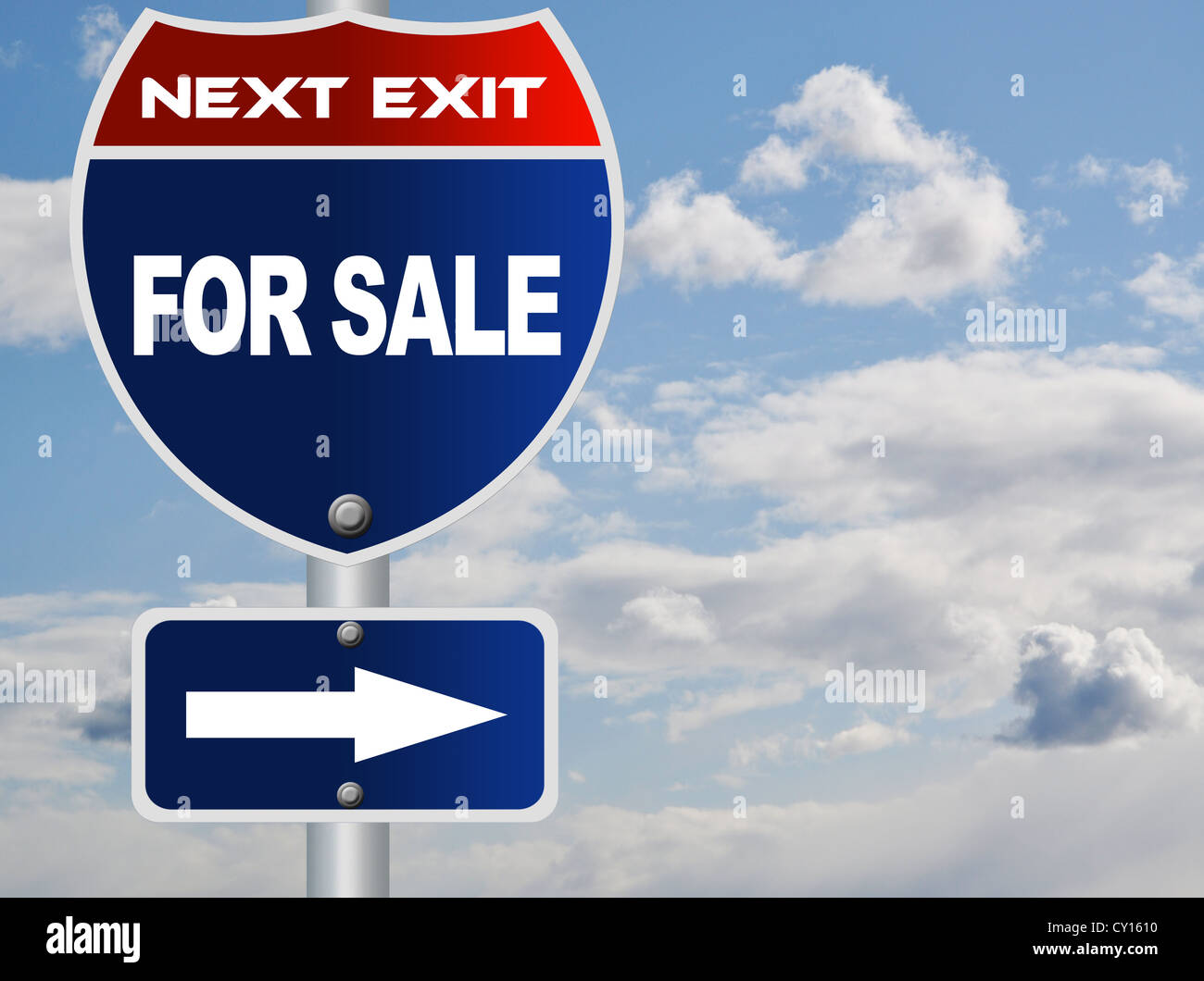 For sale road sign Stock Photo - Alamy