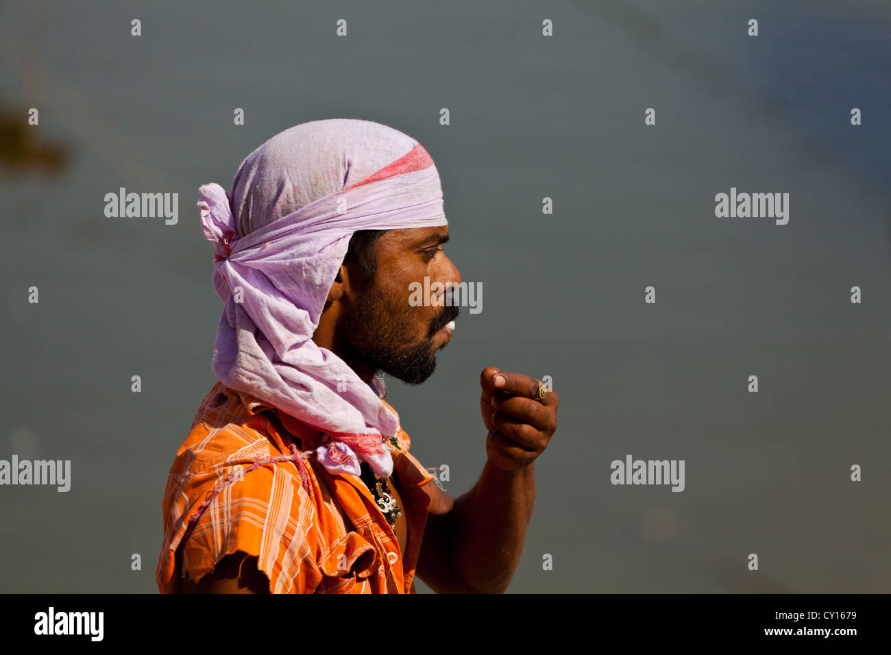 Portrait of a Man in Varanasi, India Stock Photo - Alamy