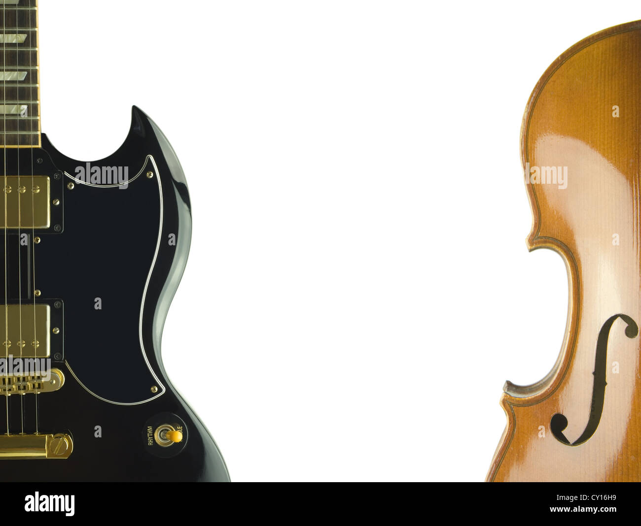 electric guitar and violin'bodies Stock Photo - Alamy