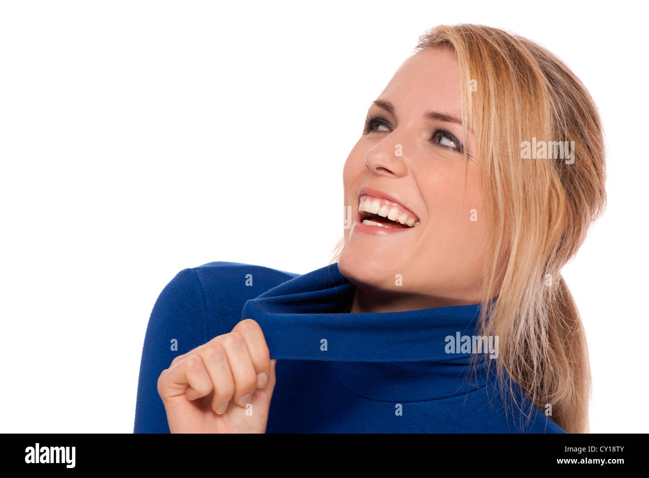 Blue polo neck hi-res stock photography and images - Alamy