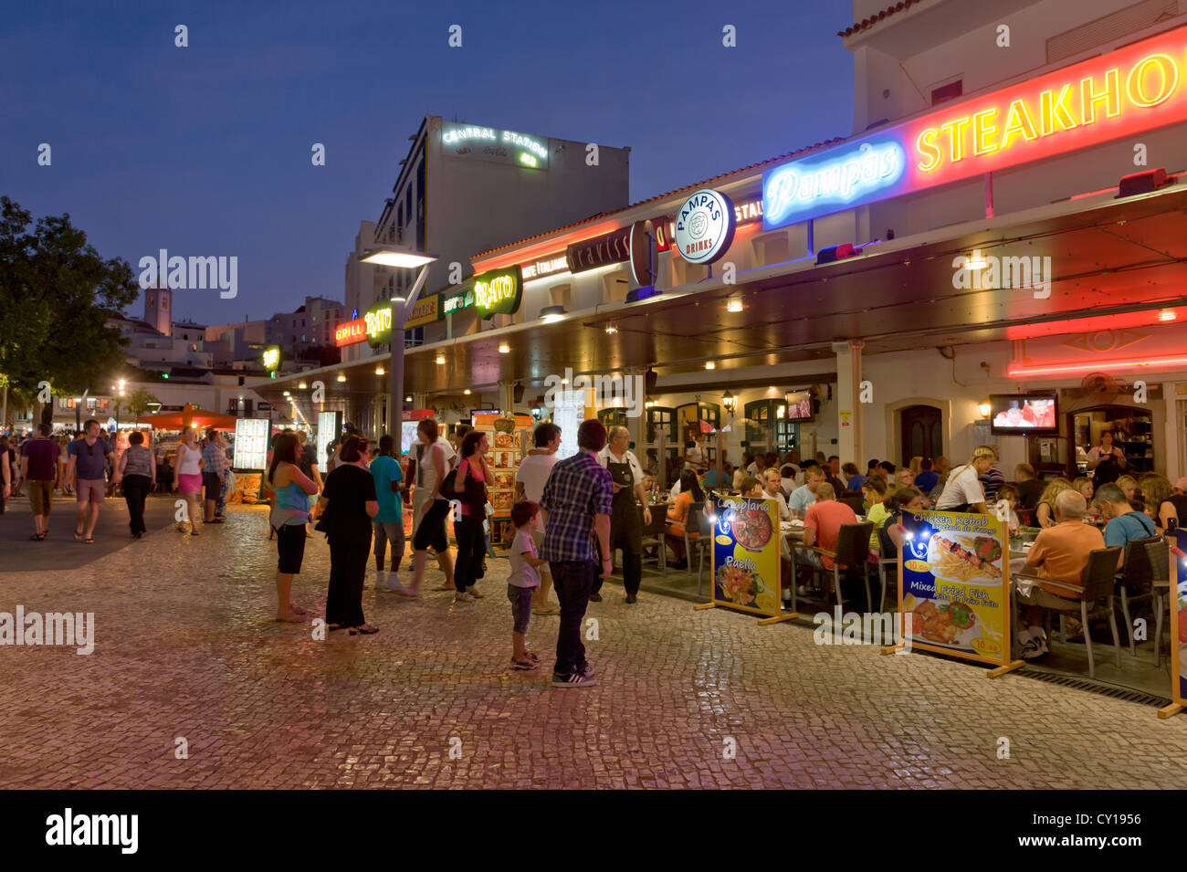 Albufeira old town main square hi-res stock photography and images - Alamy