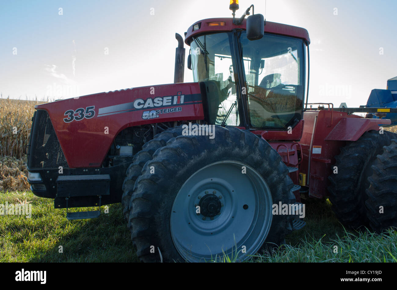 Tractor in American Fields Stock Photo - Alamy