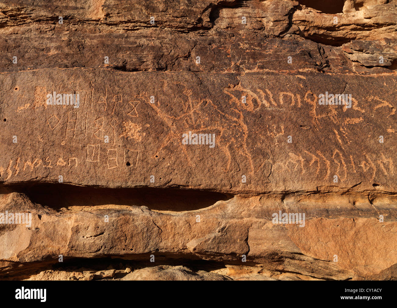 Stone Carvings In Al Ula Old Town, Saudi Arabia Stock Photo - Alamy