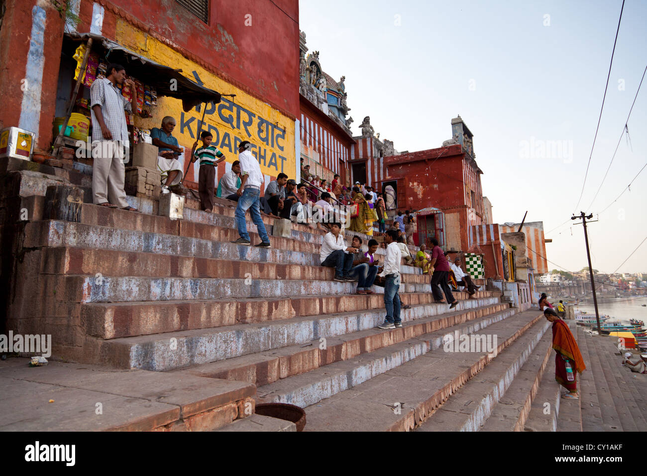 Varanasi ghats stairs hi-res stock photography and images - Alamy