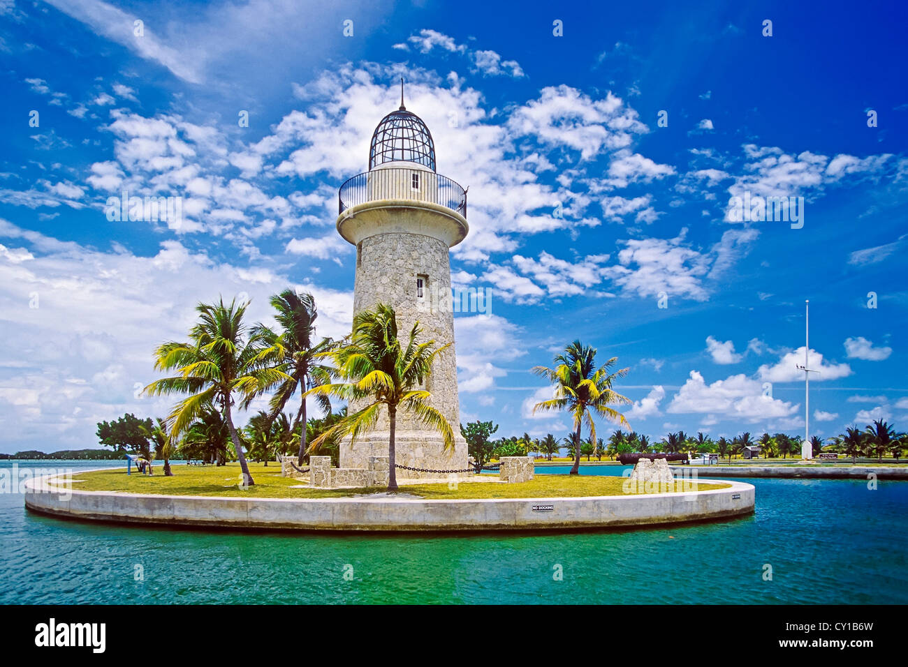 Boca Chita Lighthouse Miami, Biscayne Bay, Florida, USA Stock Photo - Alamy