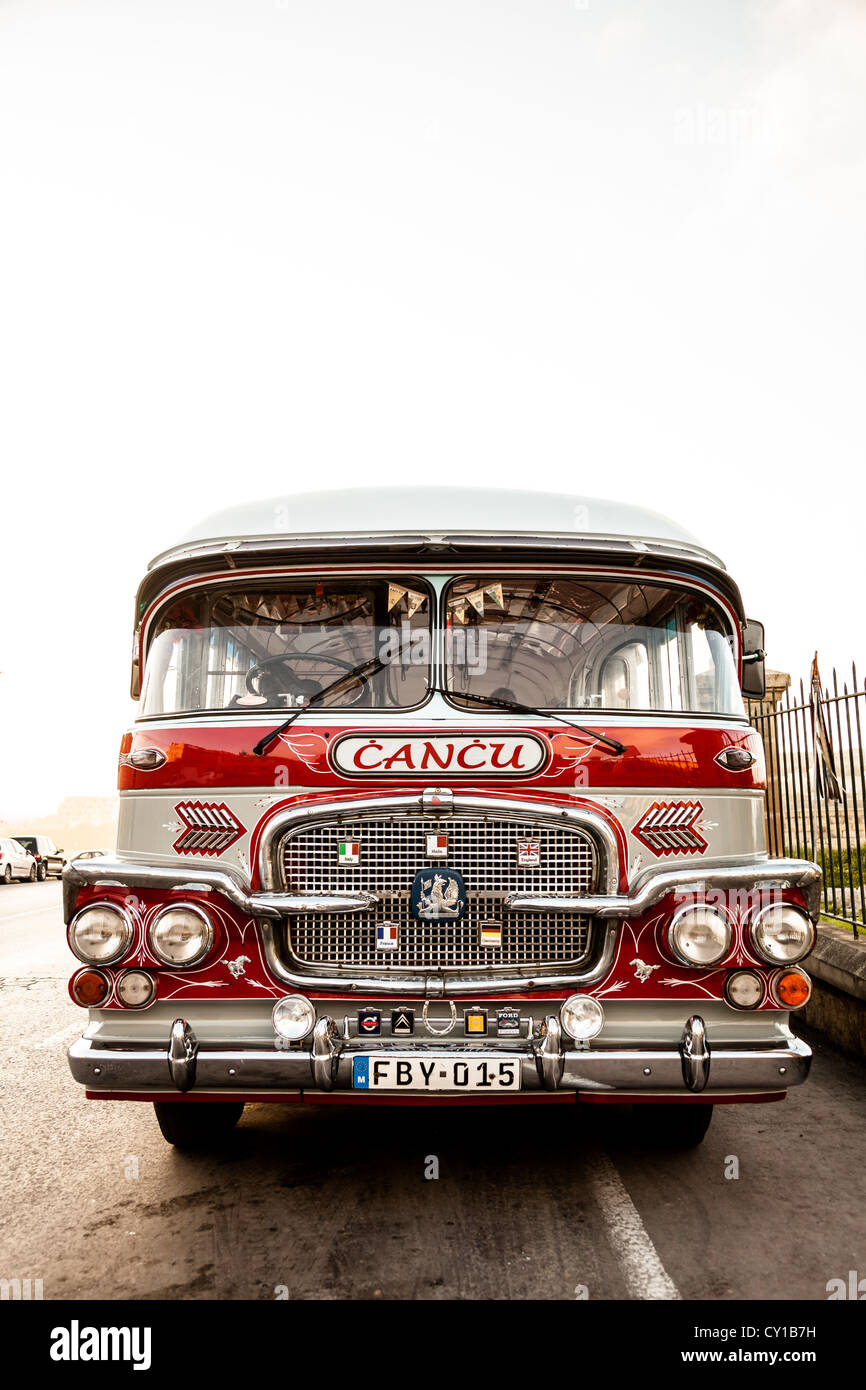 A traditional Maltese bus, Malta Stock Photo - Alamy