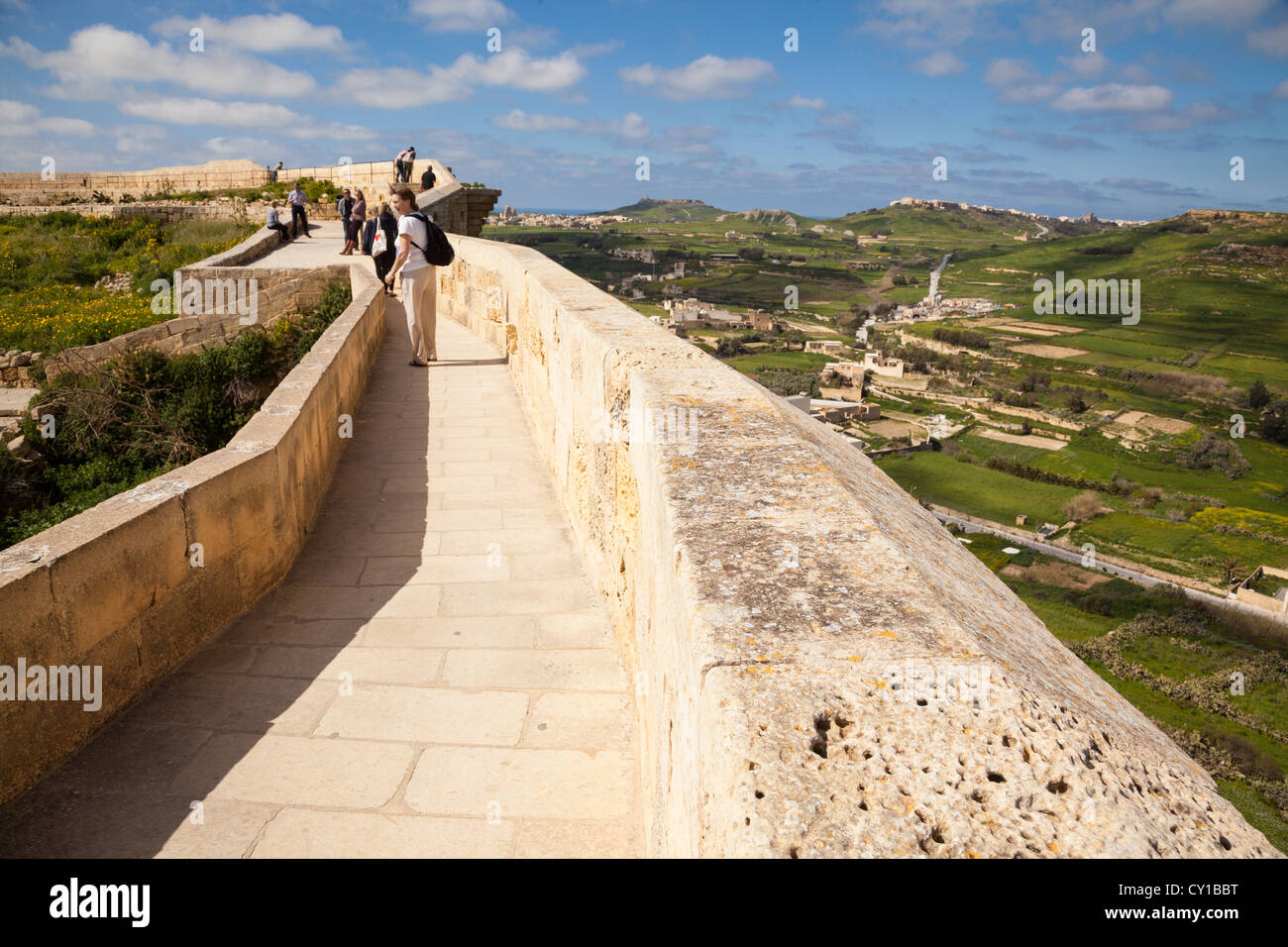 The citadel walls, Victoria, Malta Stock Photo - Alamy