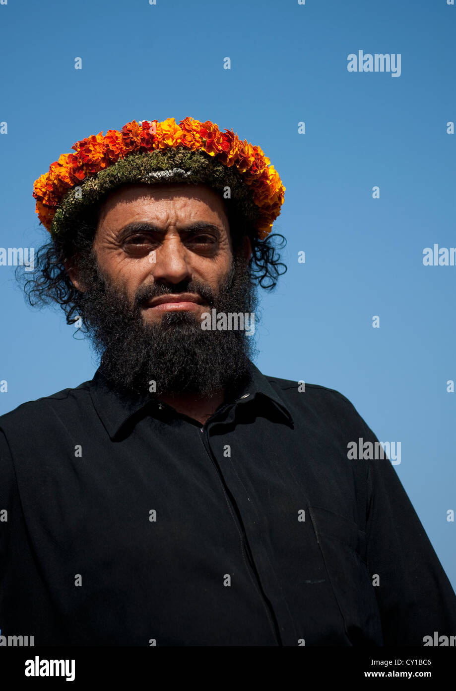 Flower Man From Asir, Saudi Arabia Stock Photo - Alamy