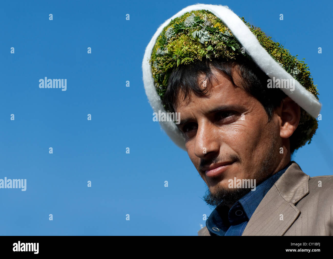 Flower Man From Asir, Saudi Arabia Stock Photo - Alamy