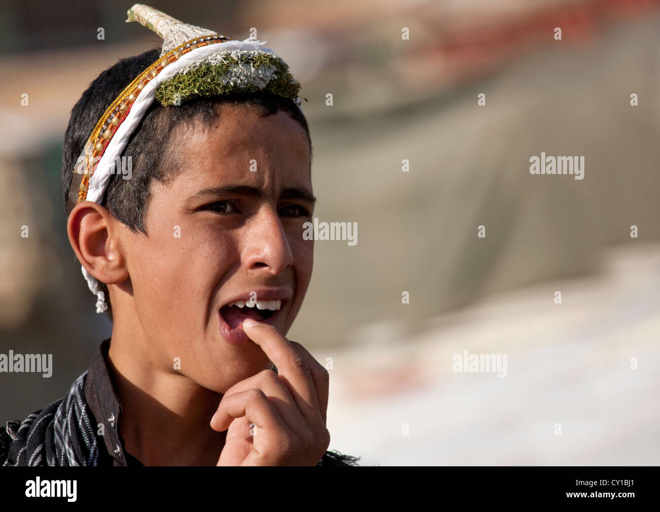 Flower Man From Asir, Saudi Arabia Stock Photo - Alamy