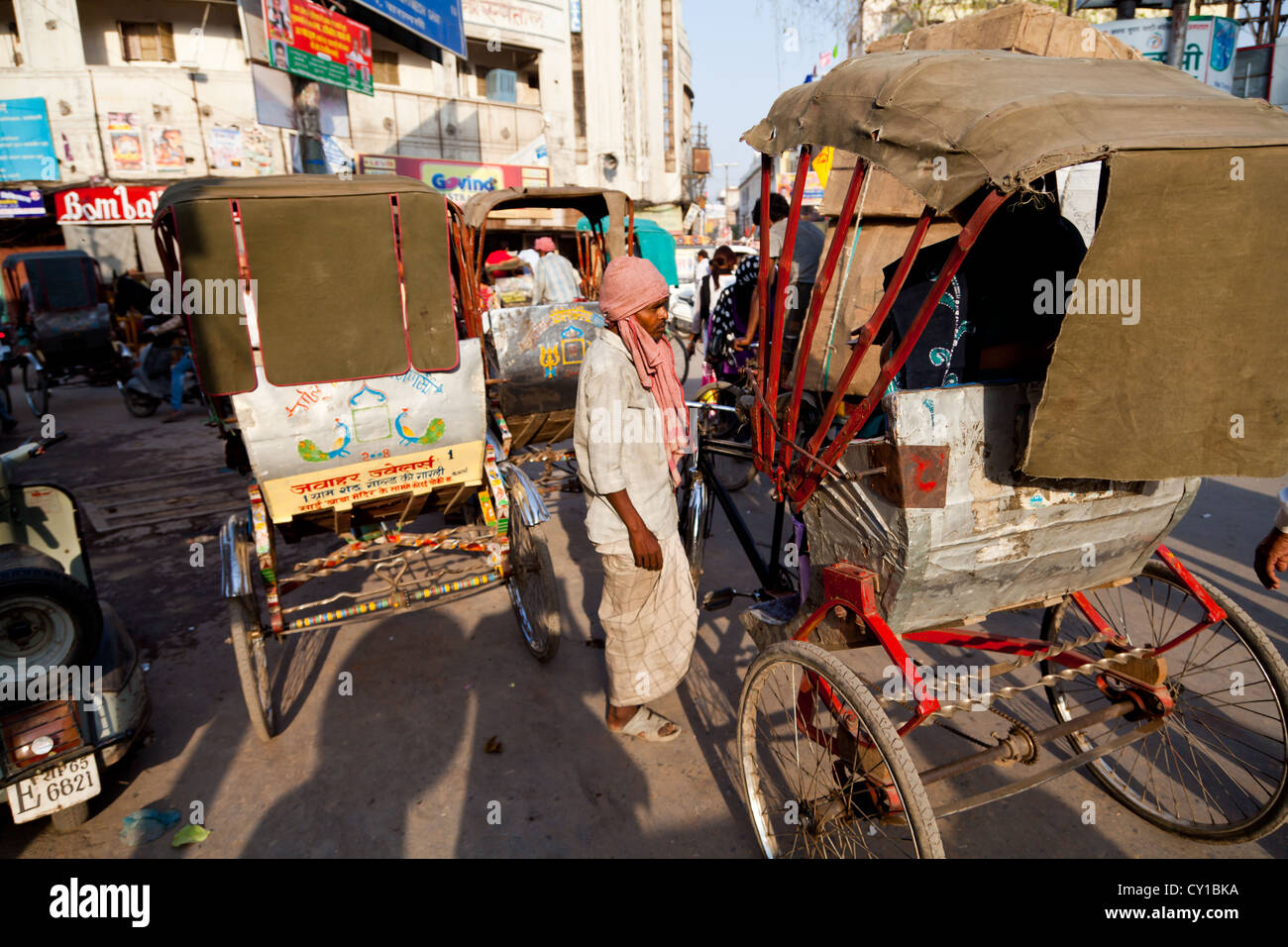 Rickshaw in Varanasi, India Stock Photo - Alamy