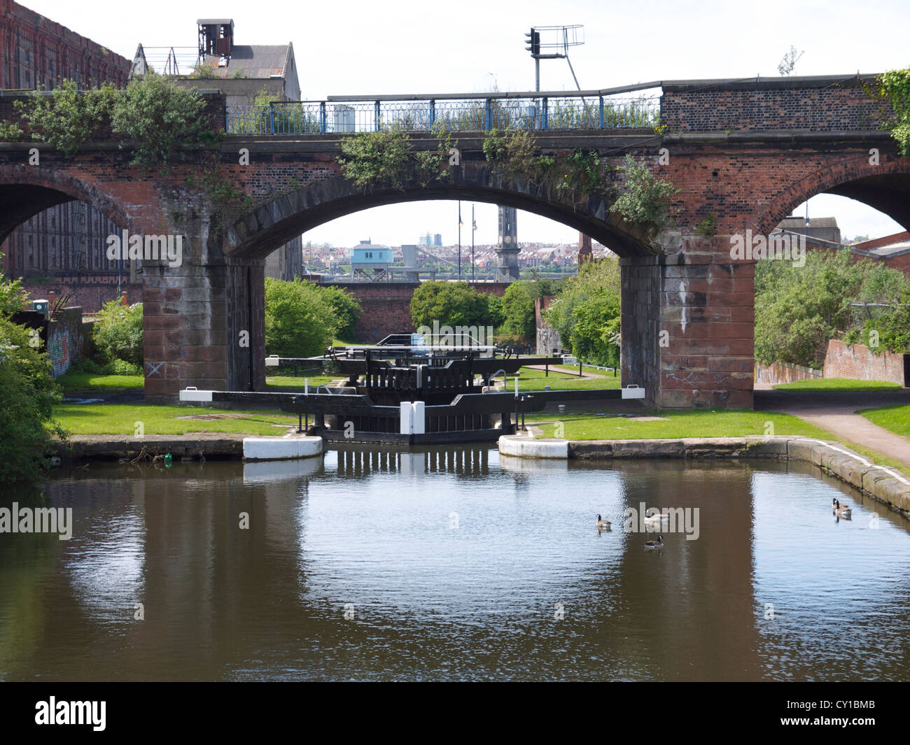 These locks are at the beginning of the Liverpool to Leeds canal and ...