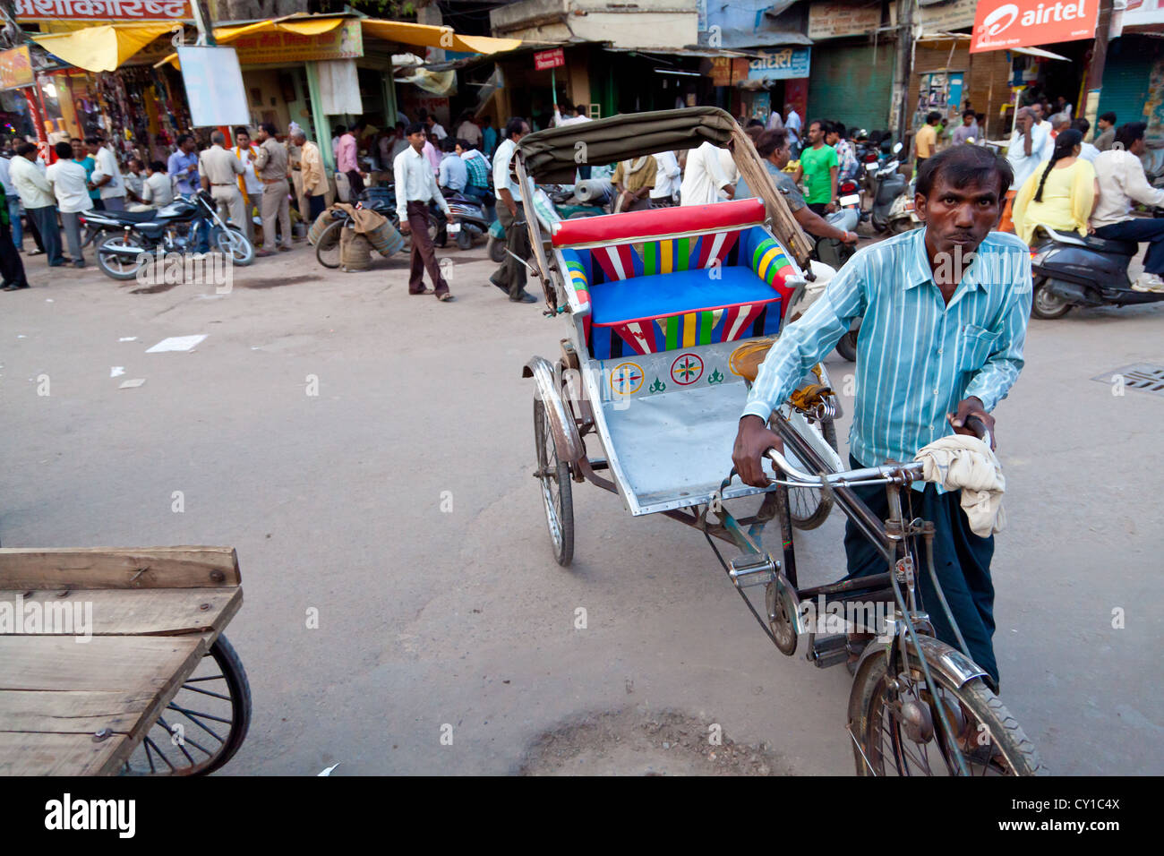 Rickshaw in Varanasi, India Stock Photo - Alamy