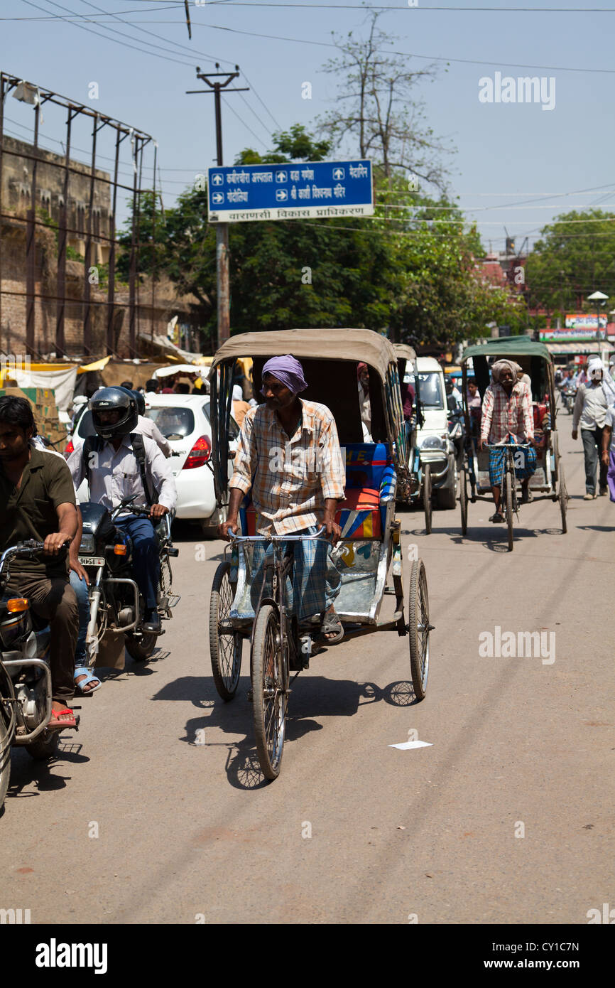 Rickshaw in Varanasi, India Stock Photo - Alamy