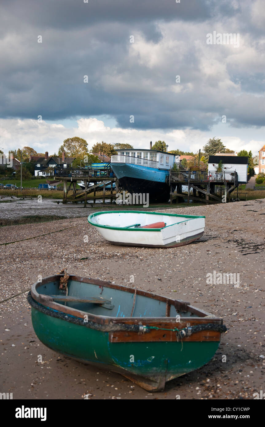 Old sailing ship converted to houseboat Stock Photo - Alamy