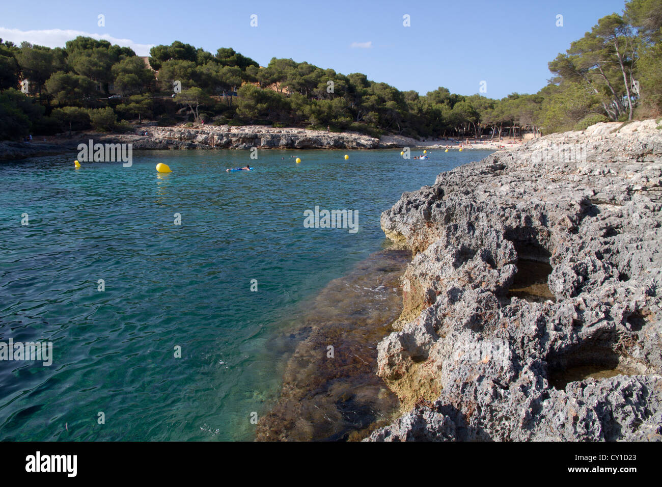 Cala Barca, Santanyi' district, east coast Mallorca sea Balearic ...