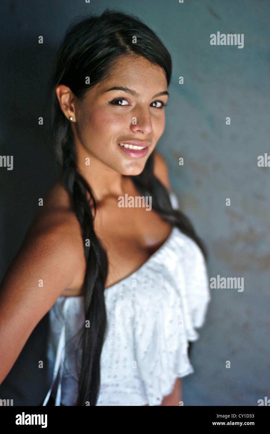 Model Released Photograph Of A Colombian Woman In Her Twenties Stock