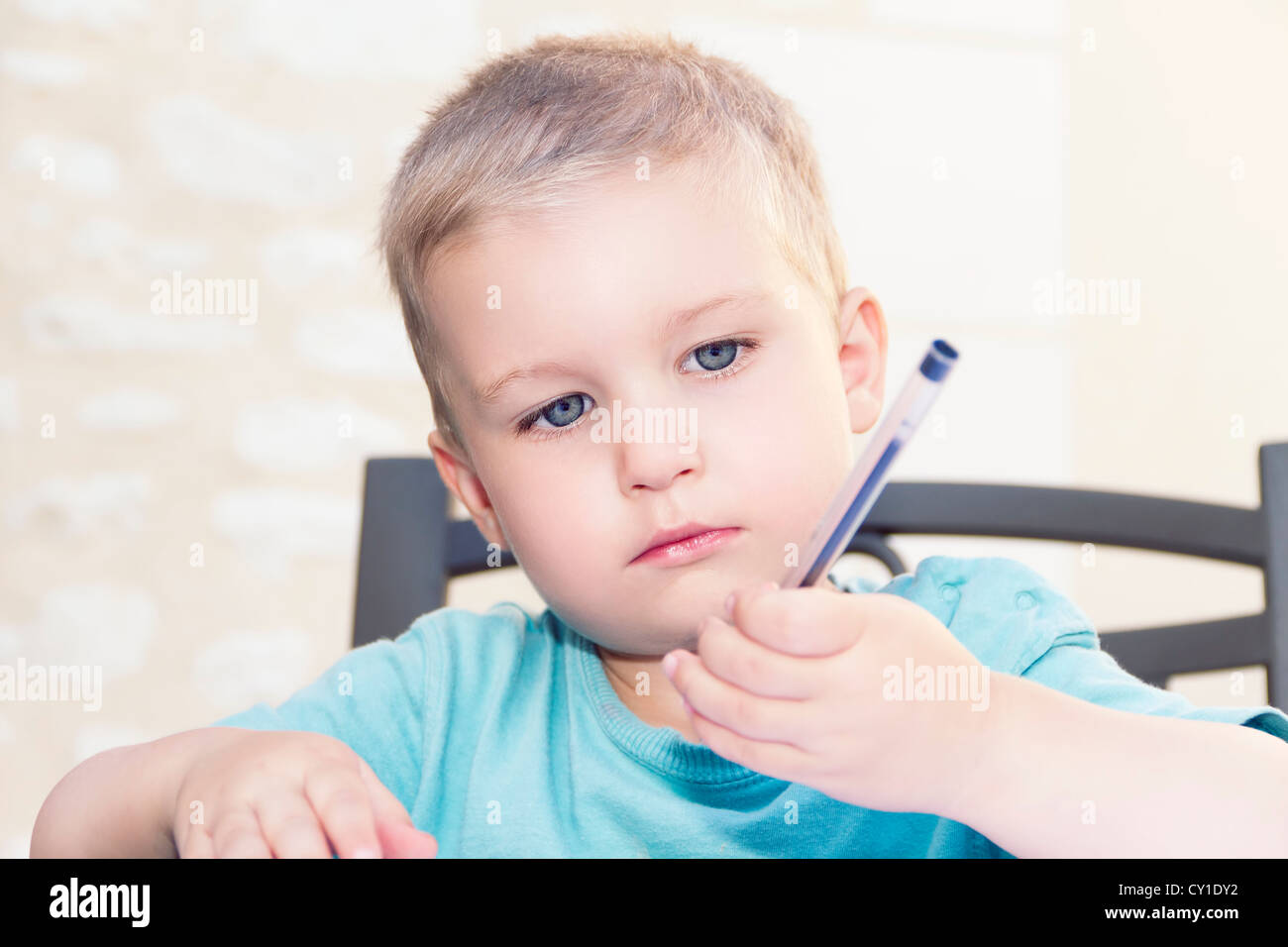 3 pen with boy hi-res stock photography and images - Alamy