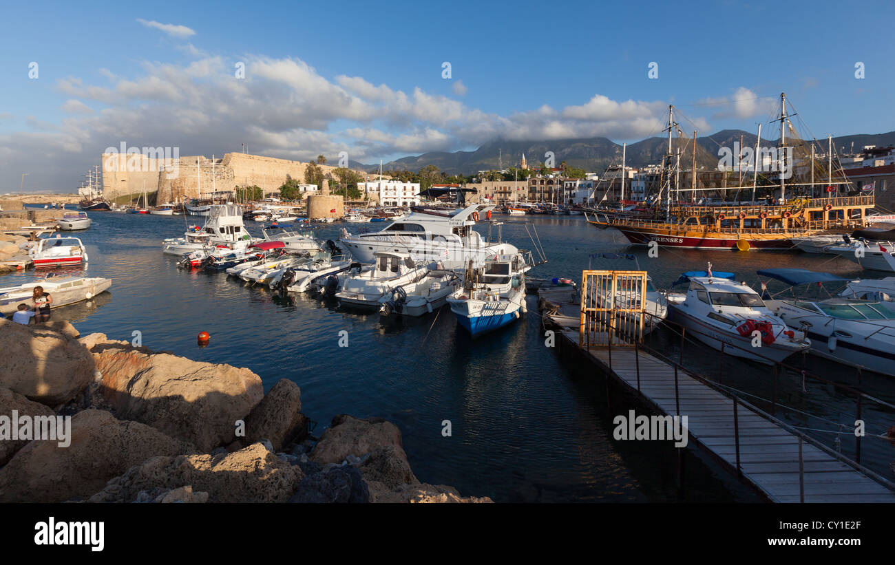 Kyrenia harbour and castle, North Cyprus Stock Photo - Alamy