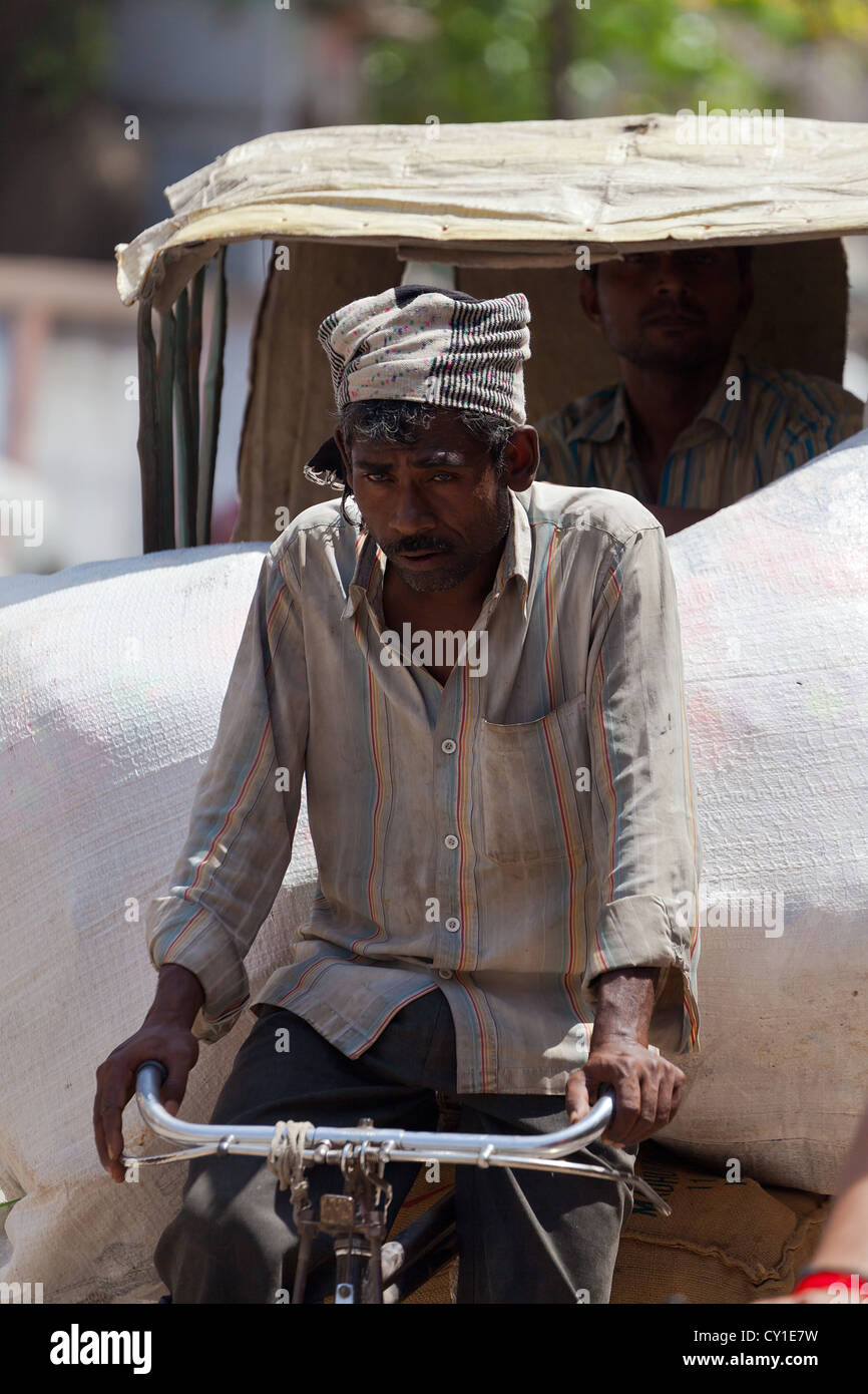 Rickshaw Driver in Varanasi, India Stock Photo - Alamy