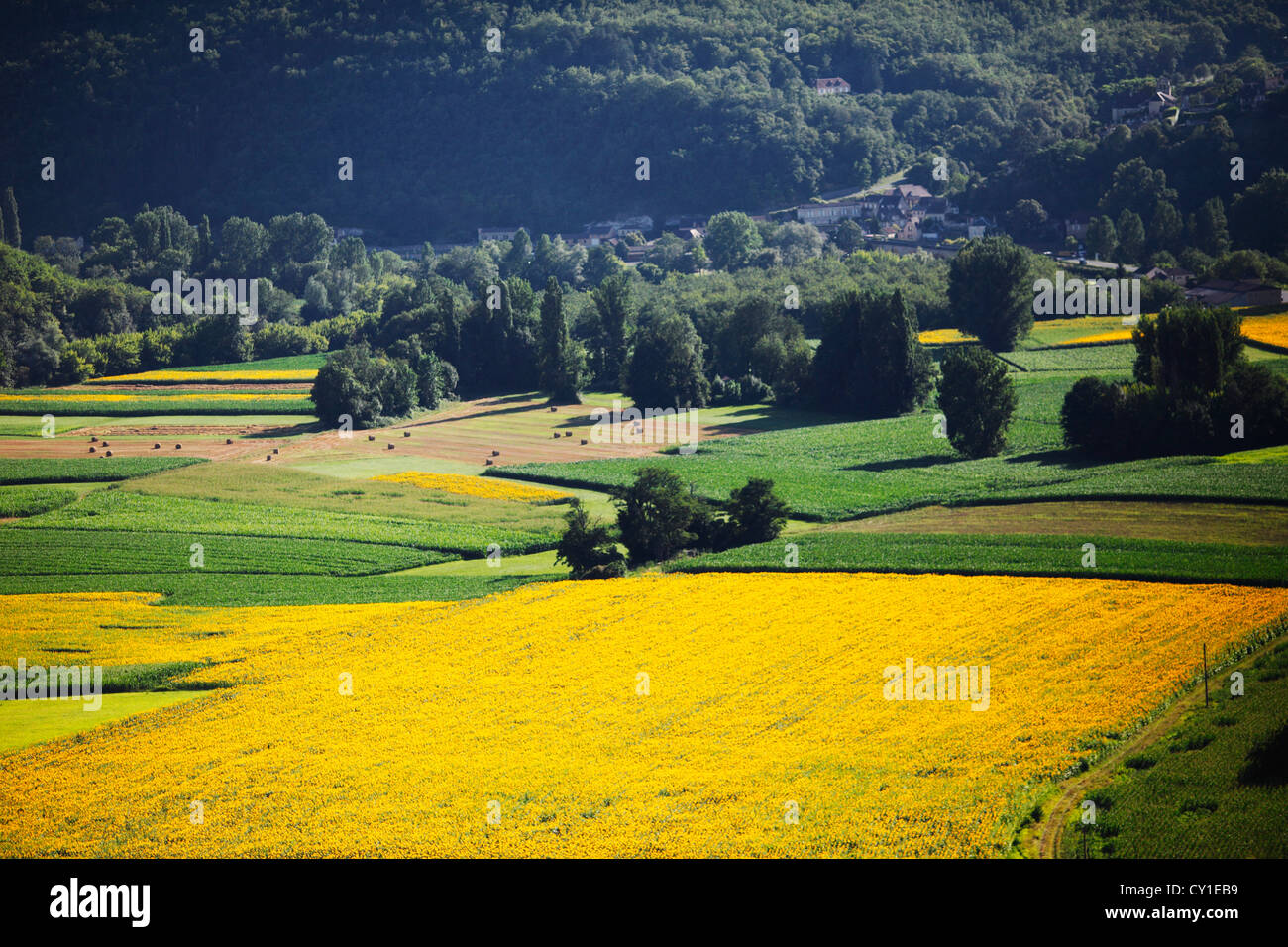 france green field panorama Stock Photo - Alamy