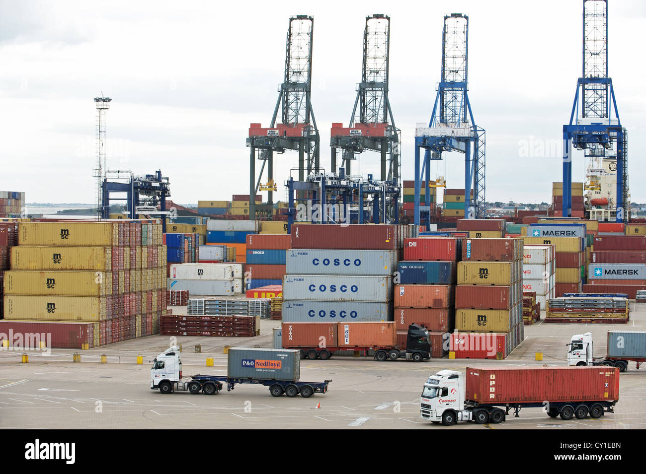 Trinity container terminal, Port of Felixstowe, Suffolk, UK Stock Photo ...