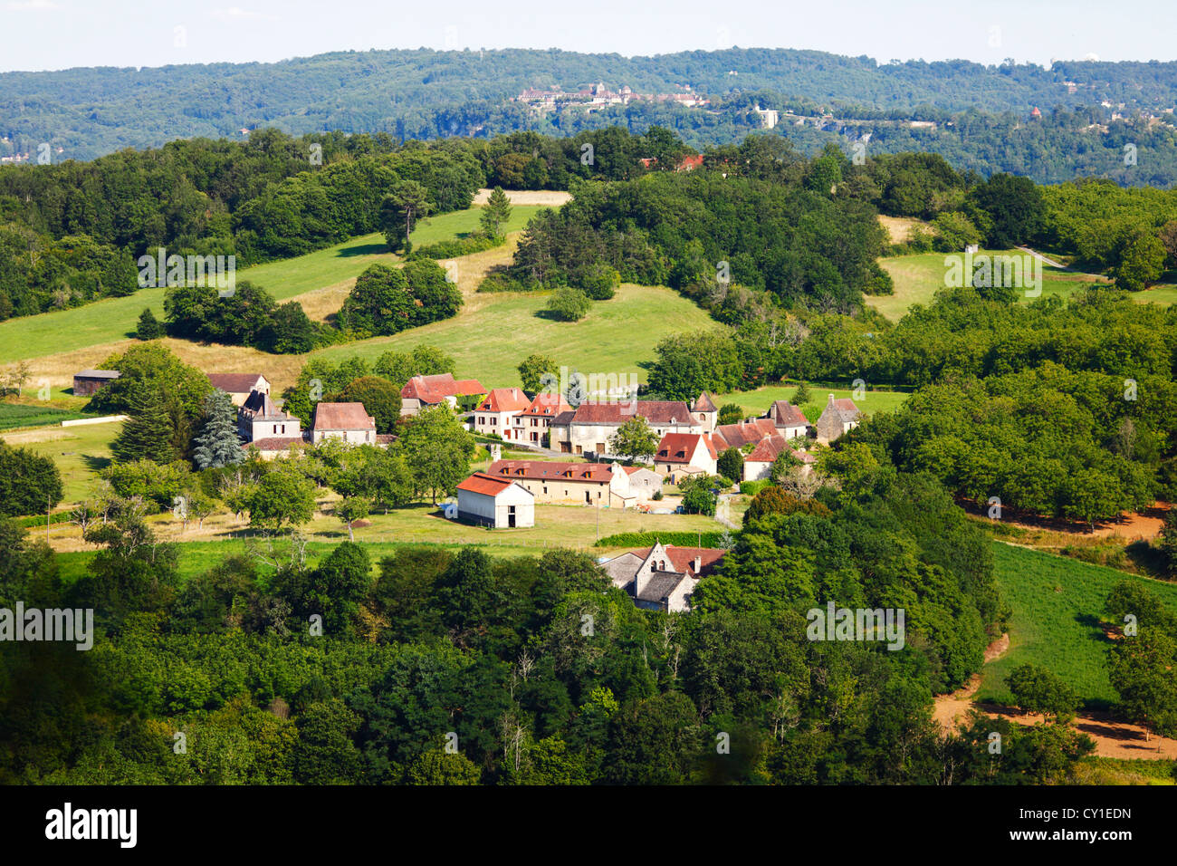 france green field panorama Stock Photo - Alamy